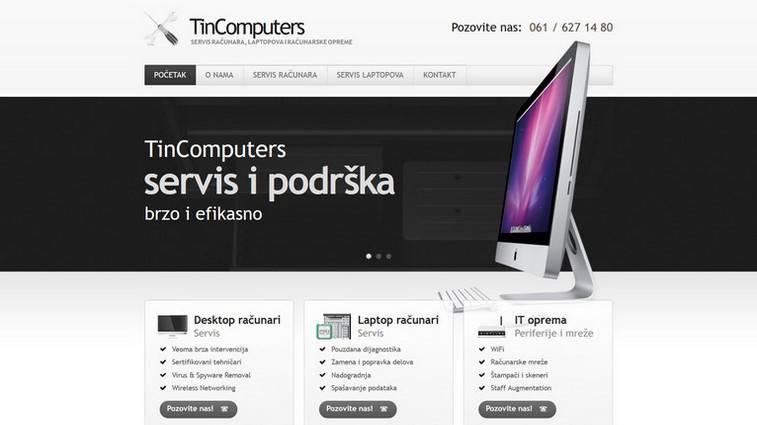 Tincomputers - Portfolio of website