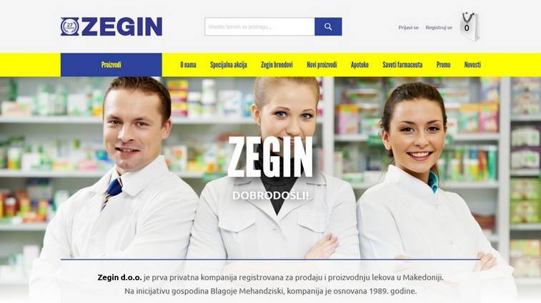 Zegin pharmacy - Portfolio of website